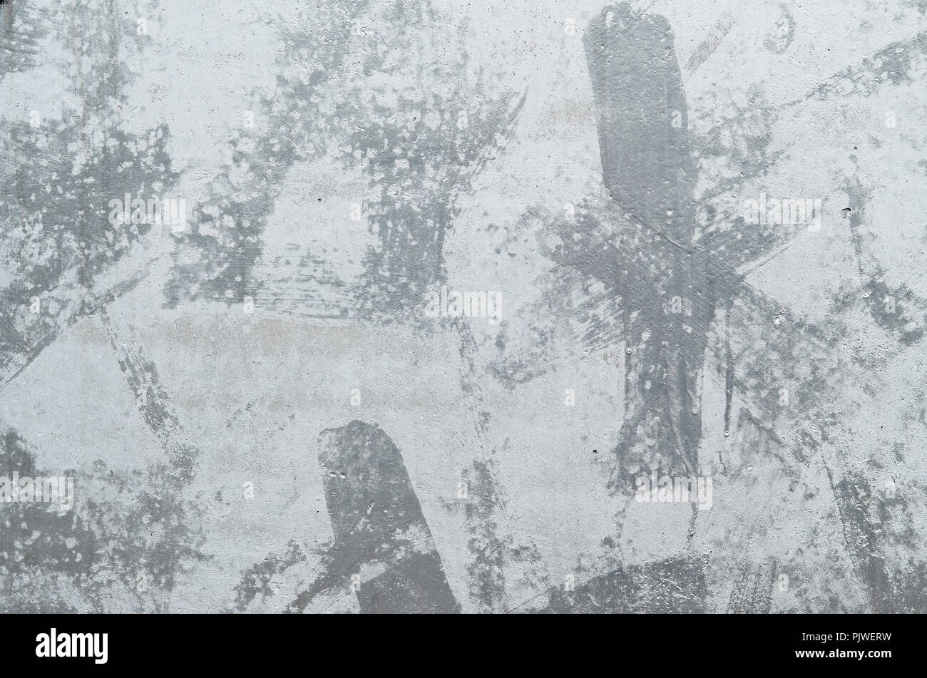 Background image with a concrete wall, painted in shiny silver color ...