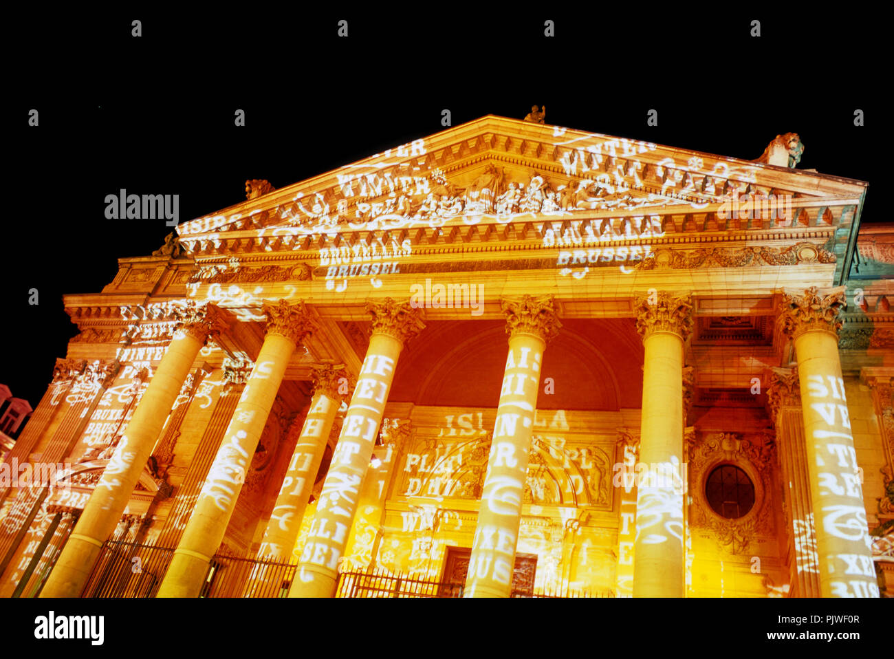 Stock Exchange, Place de la Bourse in Brussels (Belgium, 15/12/2007 ...