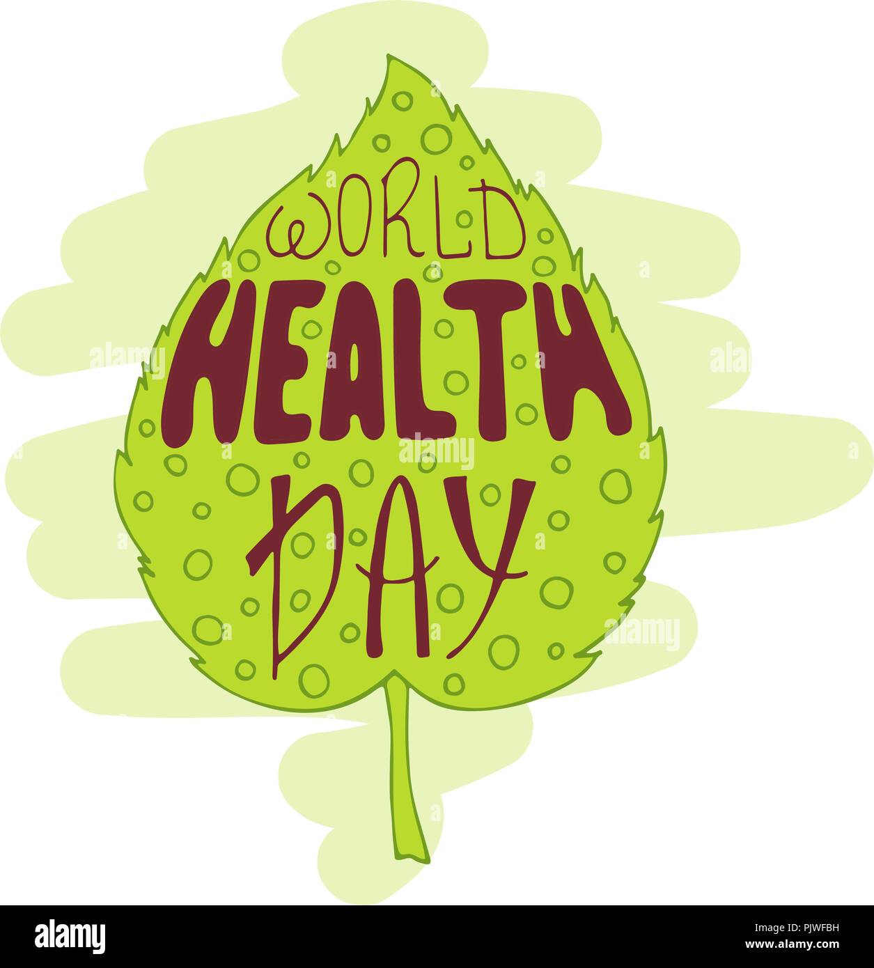 Isolated bright hand-drawn quote for World health day Stock Vector ...