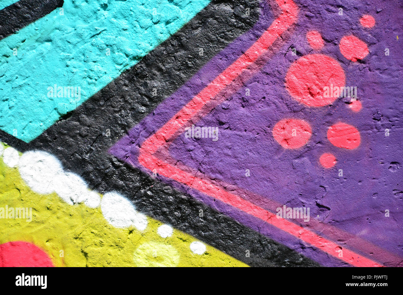 Street art. Colorful graffiti on the wall. Fragment for background ...