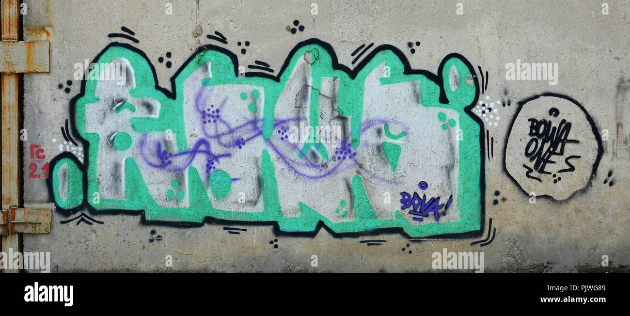 Close up view of graffiti drawing details. Background image on the ...
