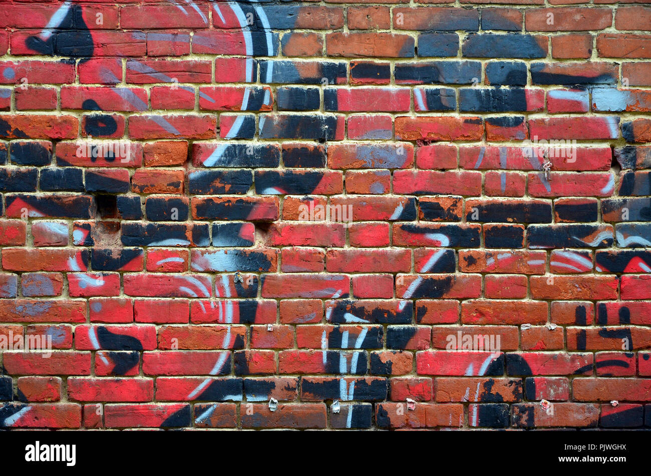 Art under ground. Beautiful street art graffiti style. The wall is ...