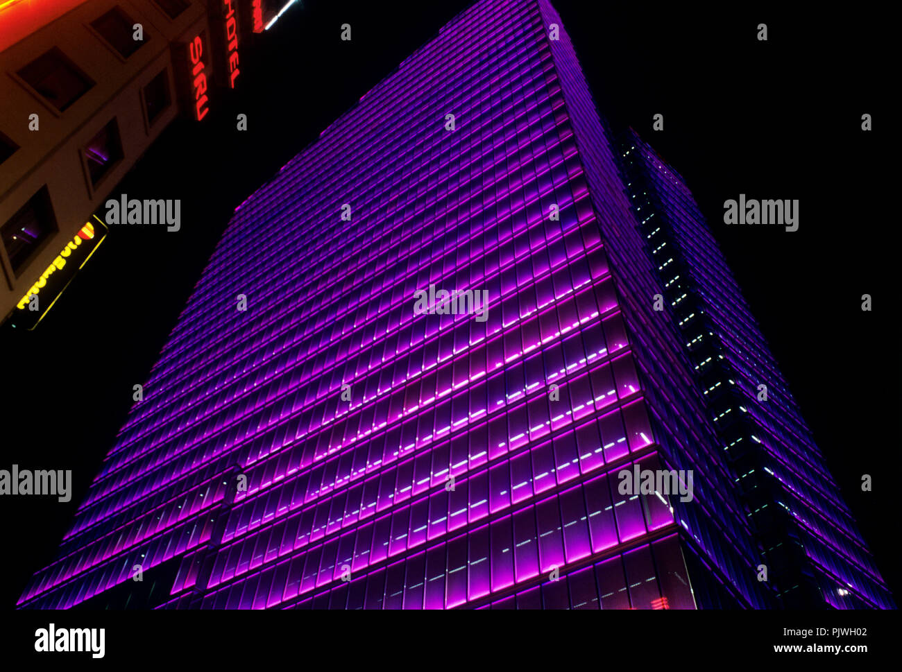 The Dexia Tower illuminated at night by lightning engineer Barbara ...