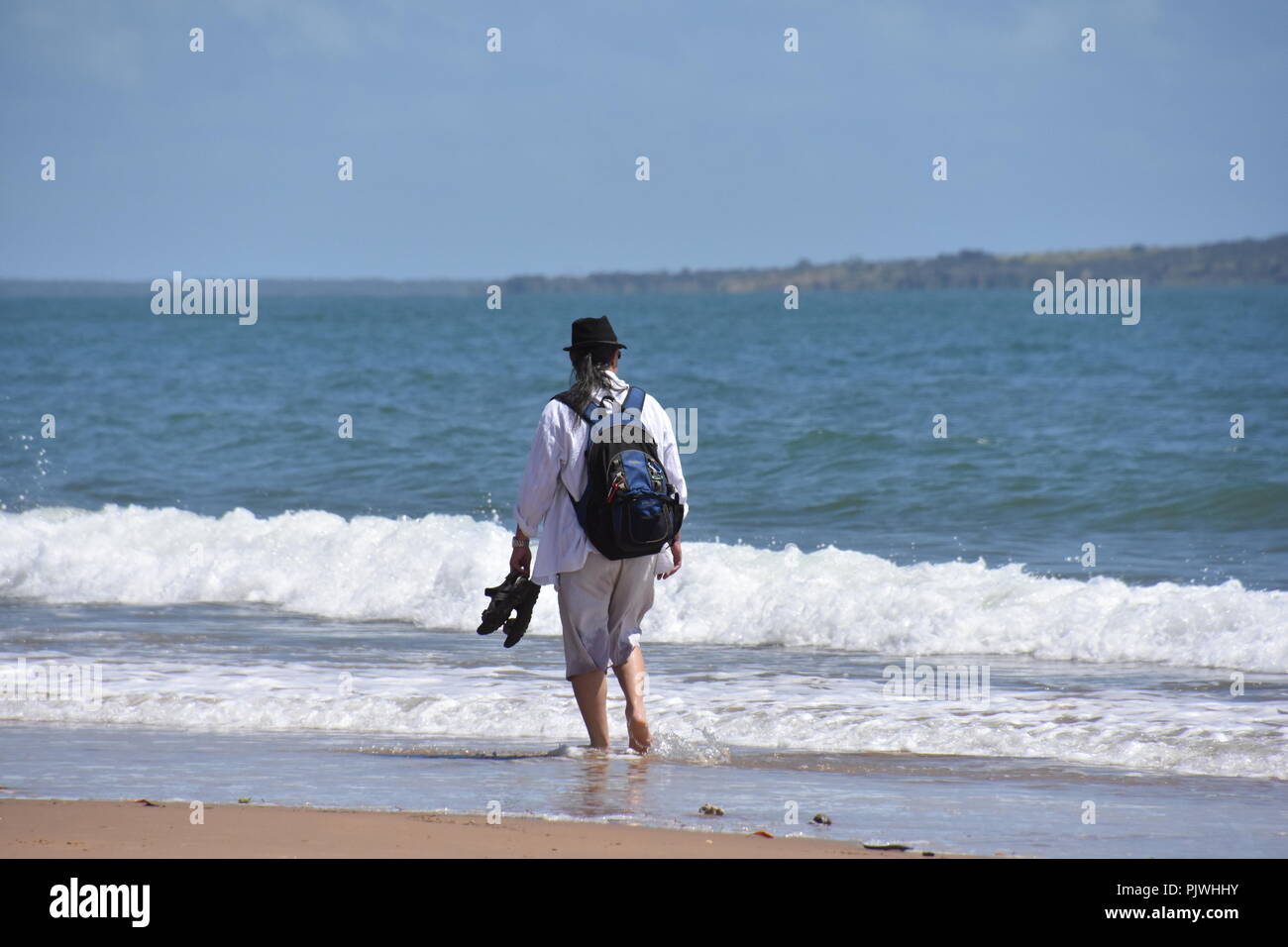 THE LONE WALKER Stock Photo - Alamy