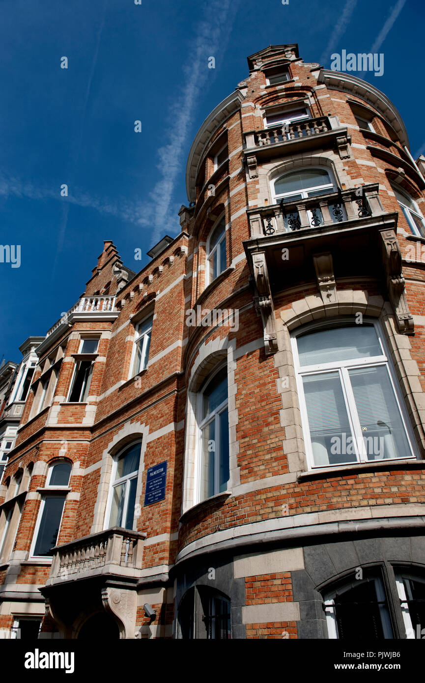 Mansion houses on the Ambiorix Square in Brussels (Belgium, 29/04/2010 ...