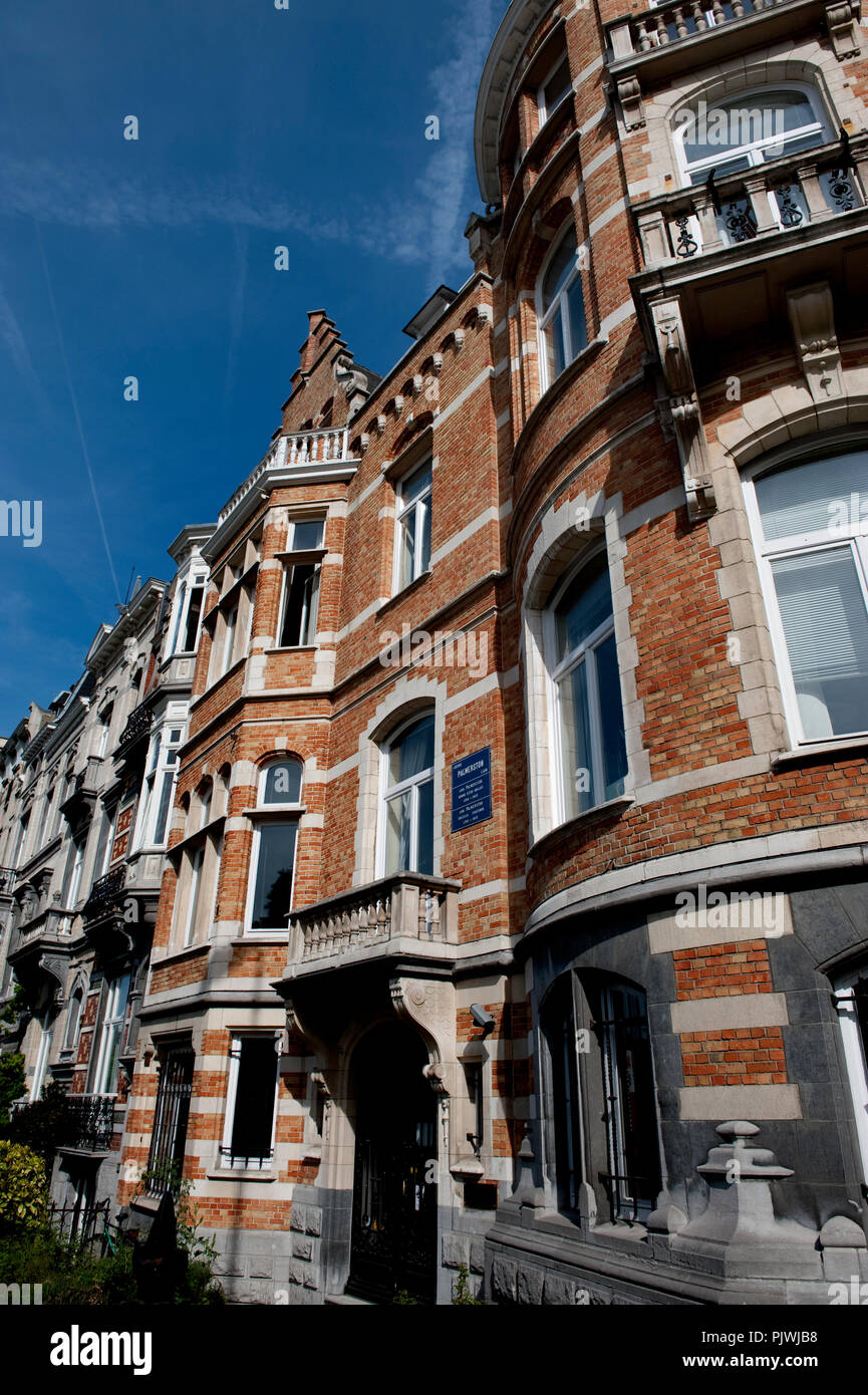 Mansion houses on the Ambiorix Square in Brussels (Belgium, 29/04/2010 ...