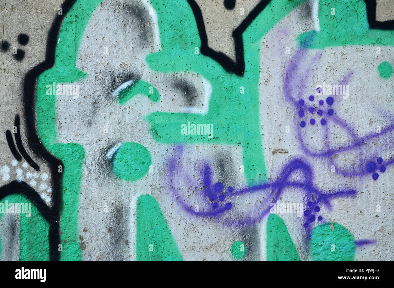 Close up view of graffiti drawing details. Background image on the ...