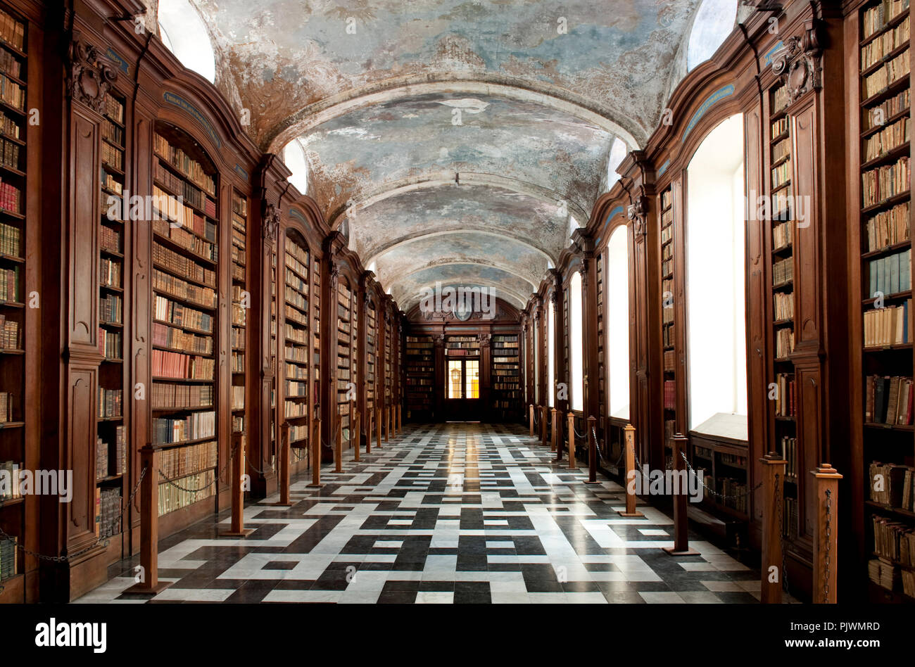 The historic library of the St-Stefanus monastery in Ghent (Belgium, 04 ...