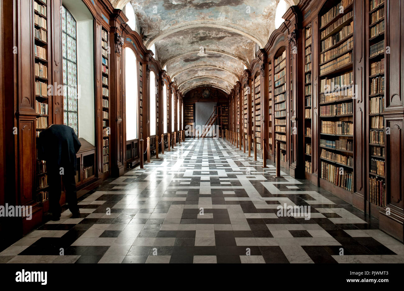 The historic library of the St-Stefanus monastery in Ghent (Belgium, 04 ...