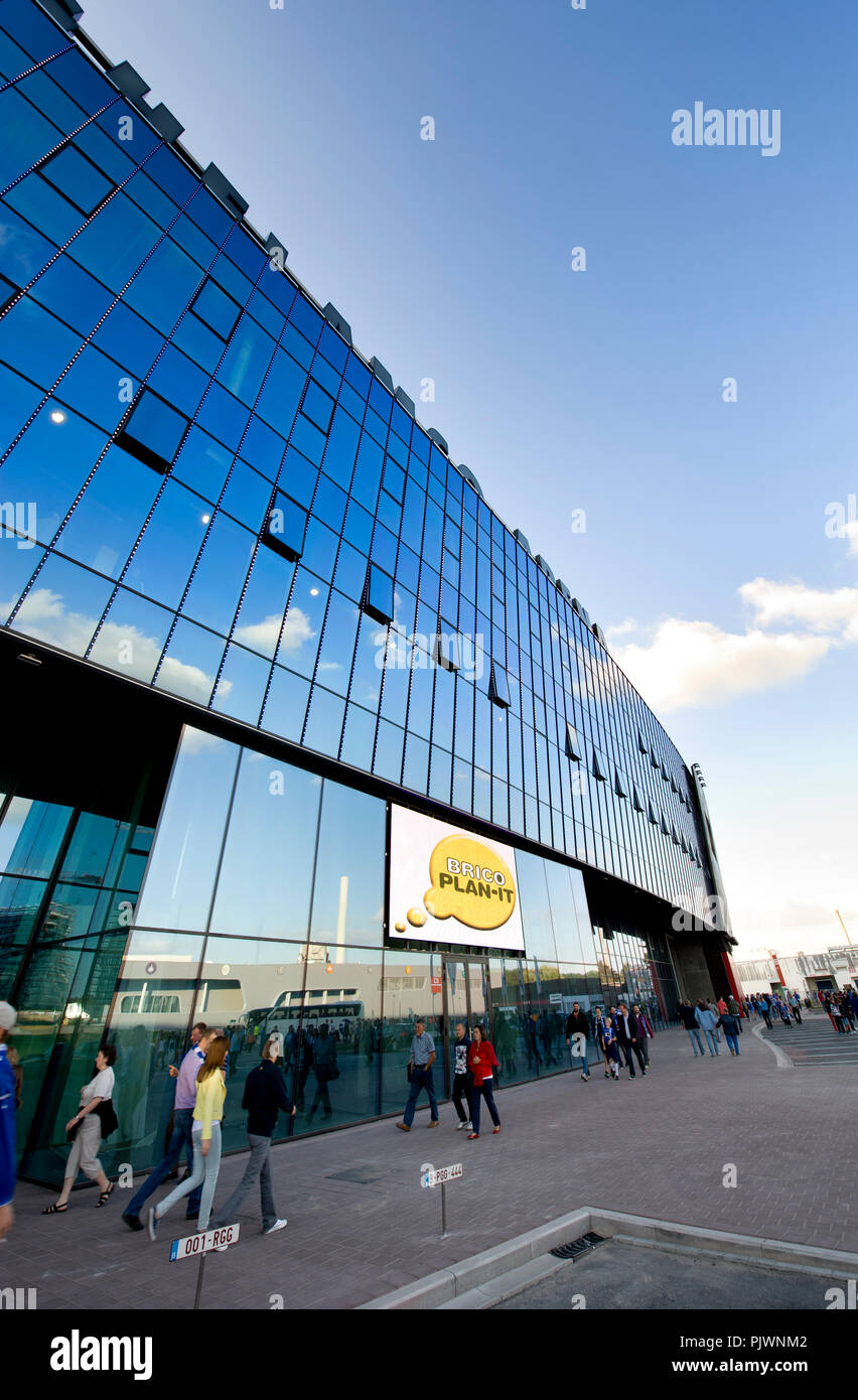 The Ghelamco Arena football stadium from football club KAA Gent in ...