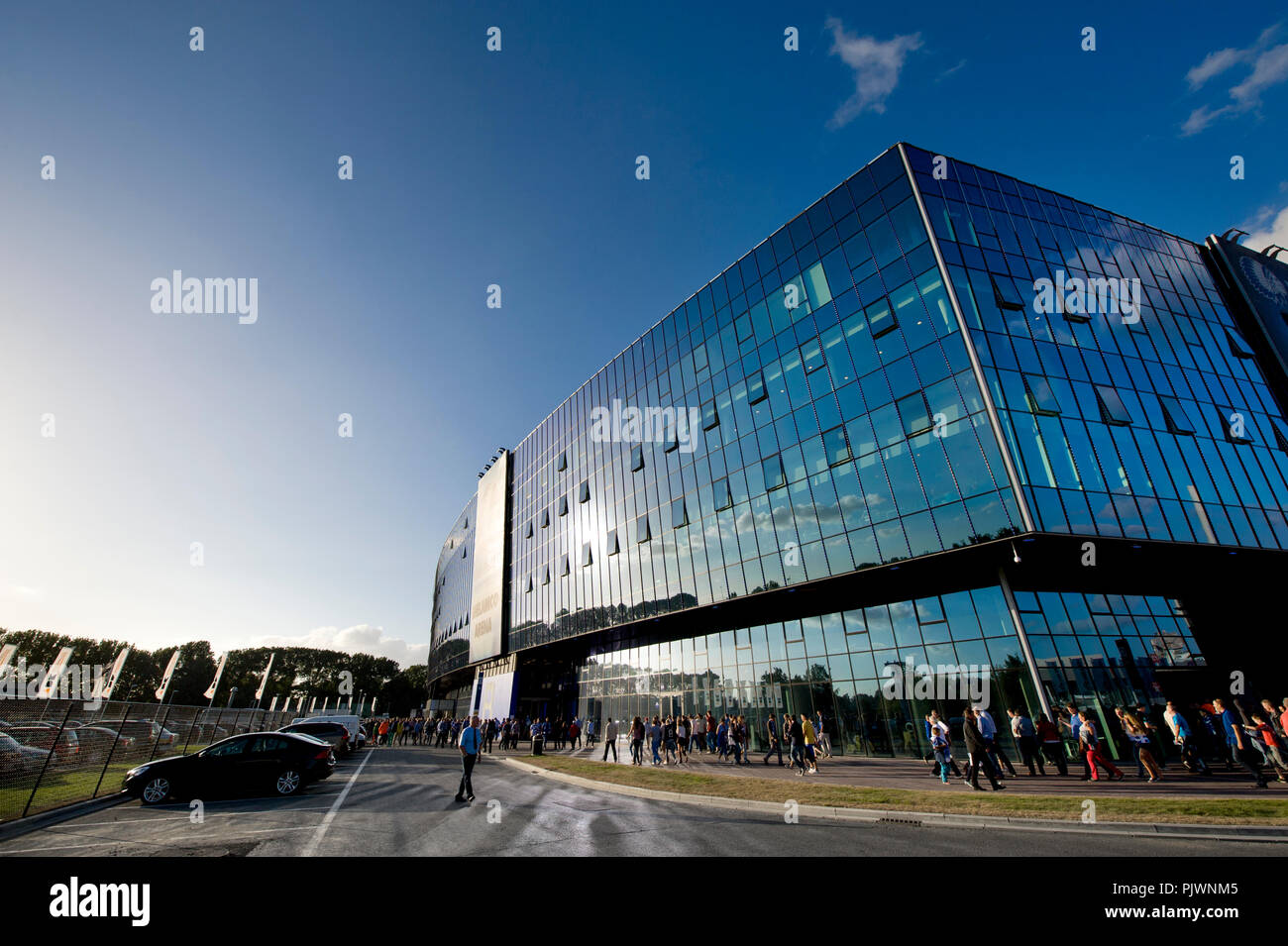 The Ghelamco Arena football stadium from football club KAA Gent in ...