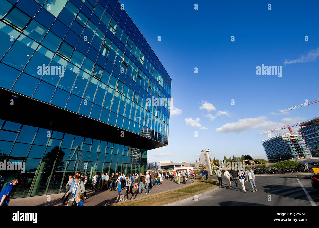 The Ghelamco Arena football stadium from football club KAA Gent in ...