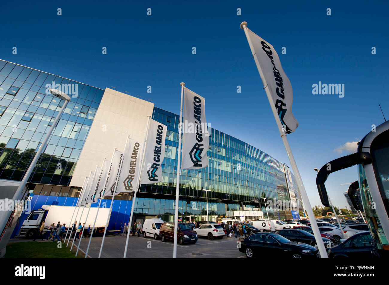 The Ghelamco Arena football stadium from football club KAA Gent in ...