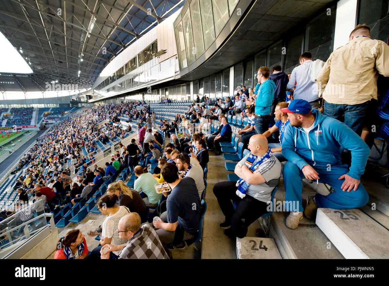 The Ghelamco Arena football stadium from football club KAA Gent in ...