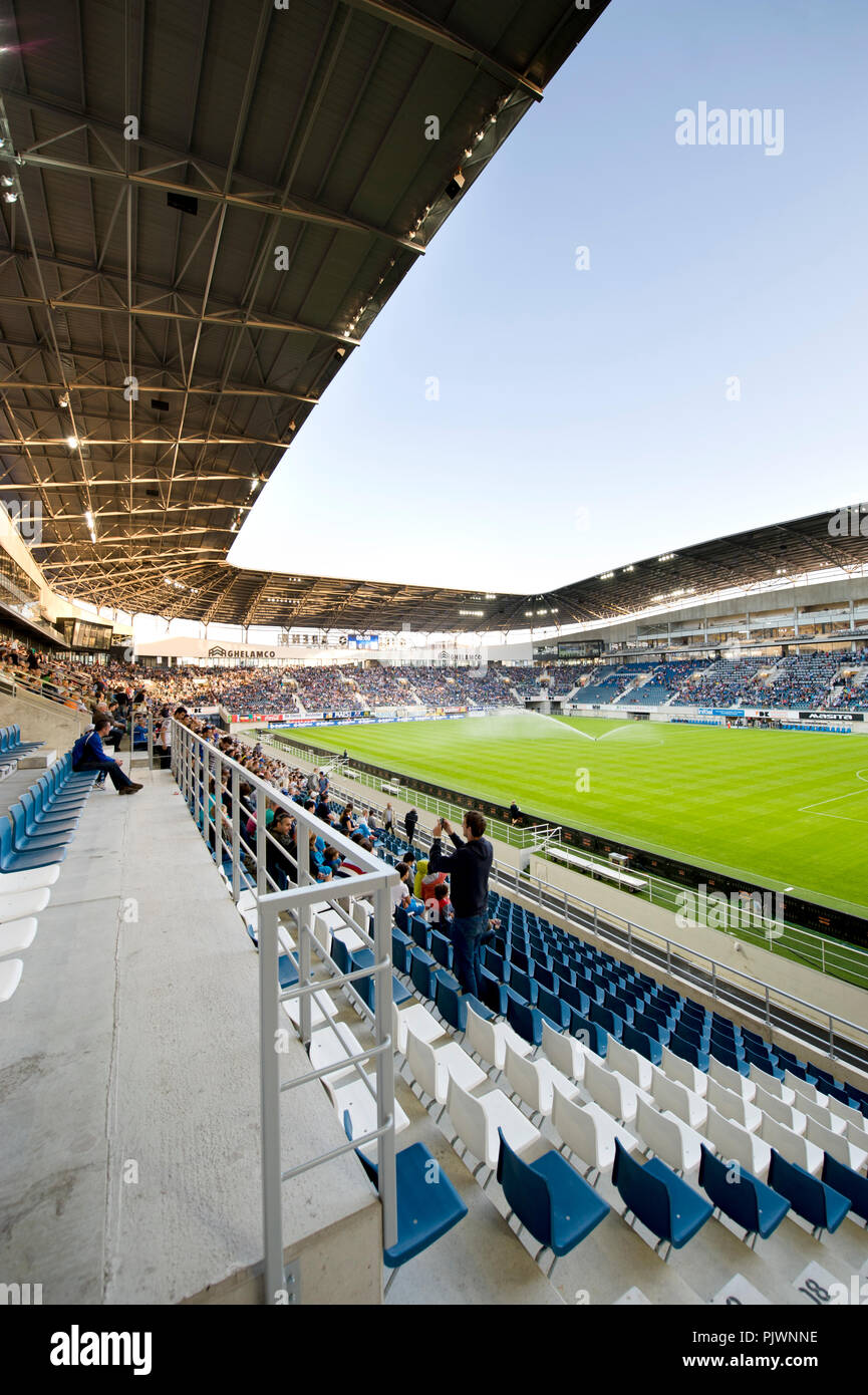 The Ghelamco Arena football stadium from football club KAA Gent in ...