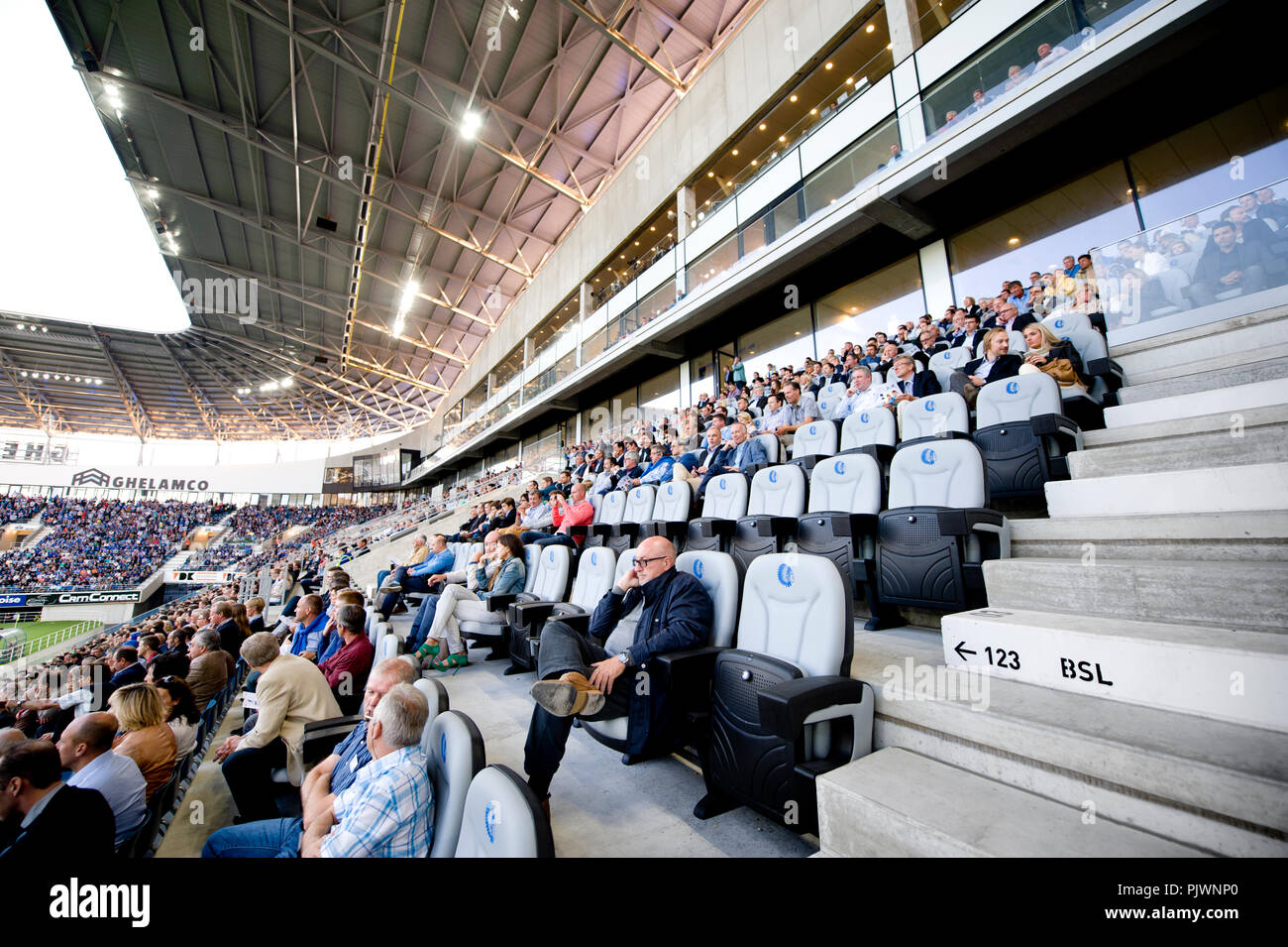 The Ghelamco Arena football stadium from football club KAA Gent in ...