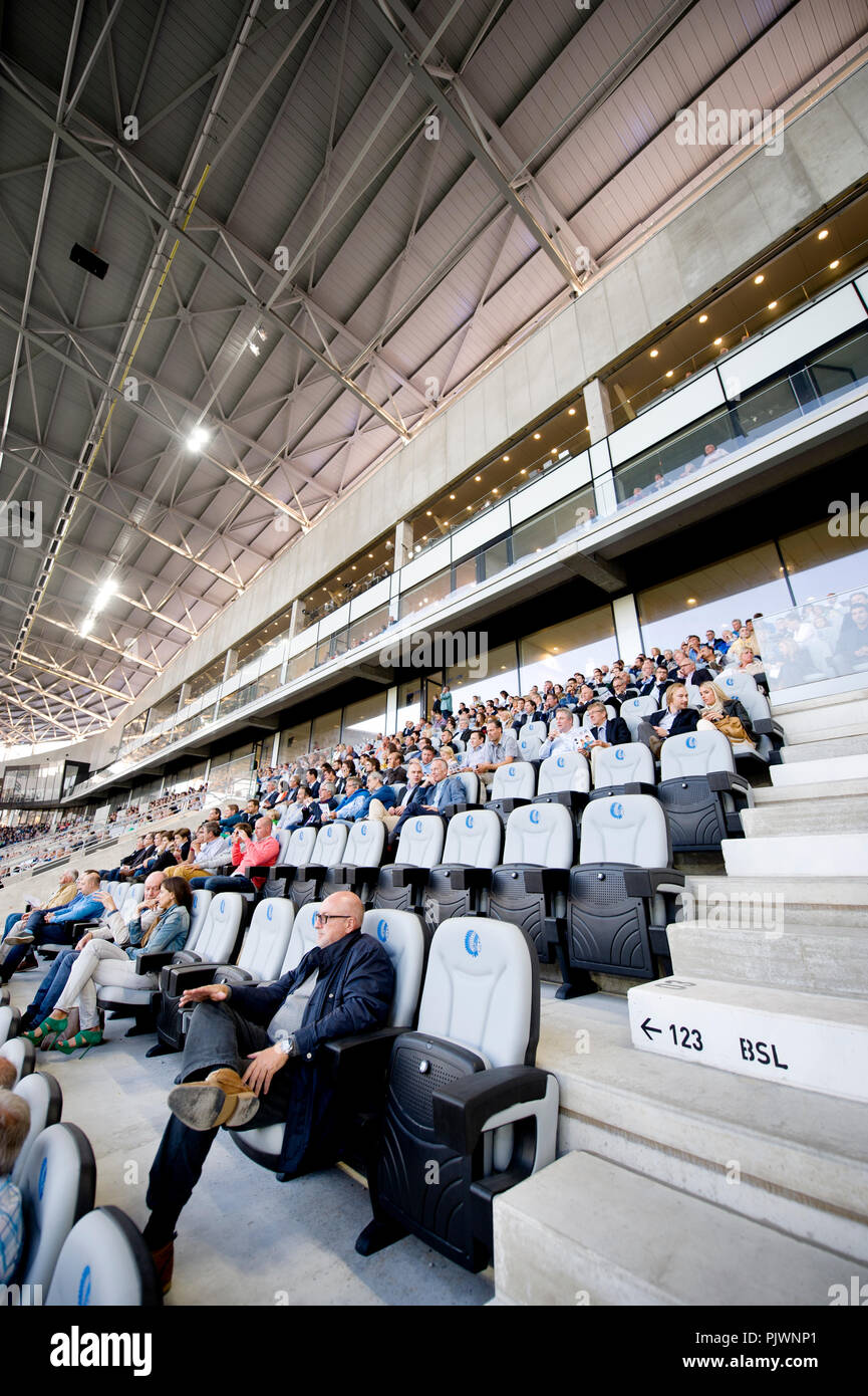 The Ghelamco Arena football stadium from football club KAA Gent in ...