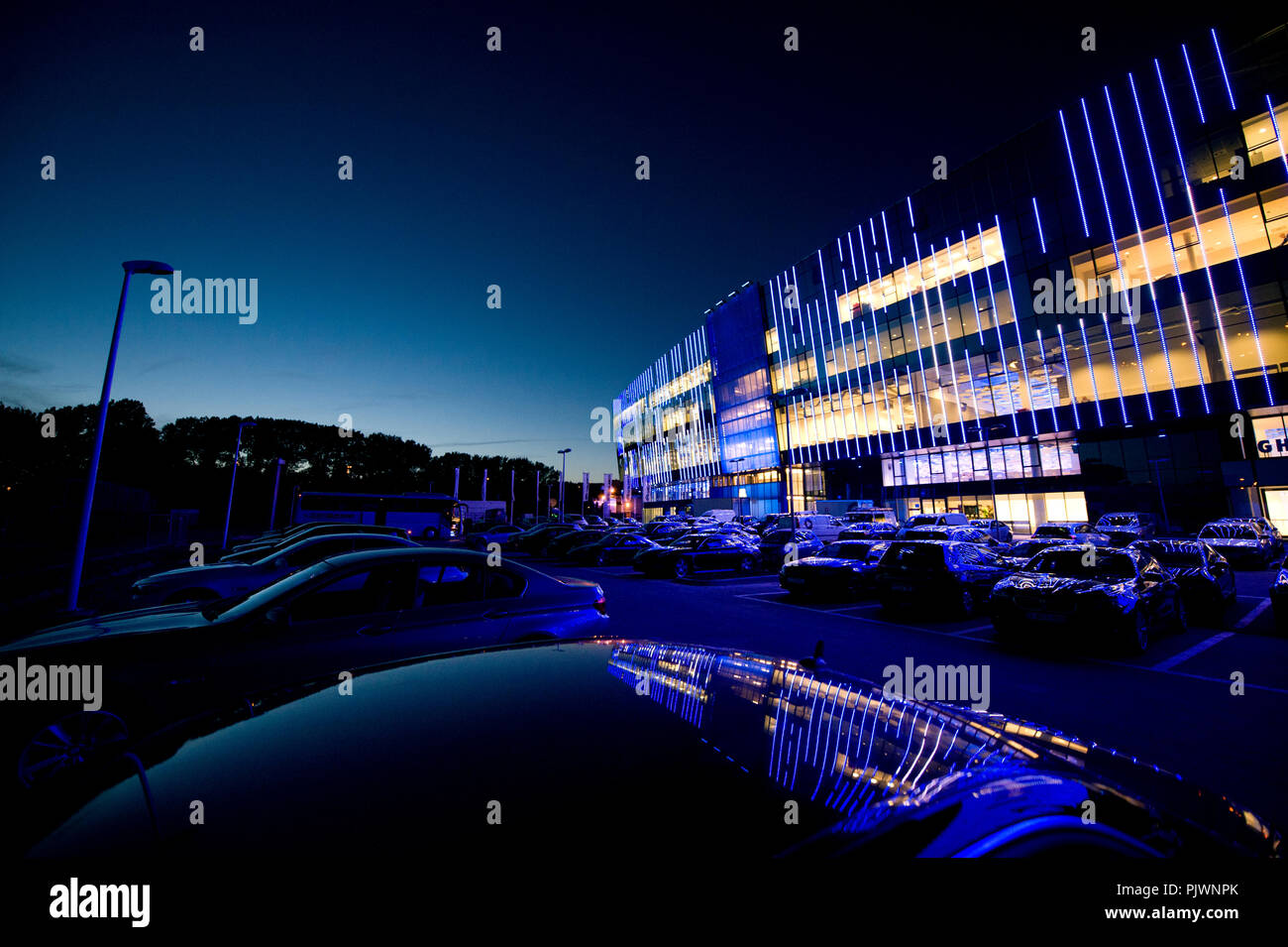 The Ghelamco Arena football stadium from football club KAA Gent in ...