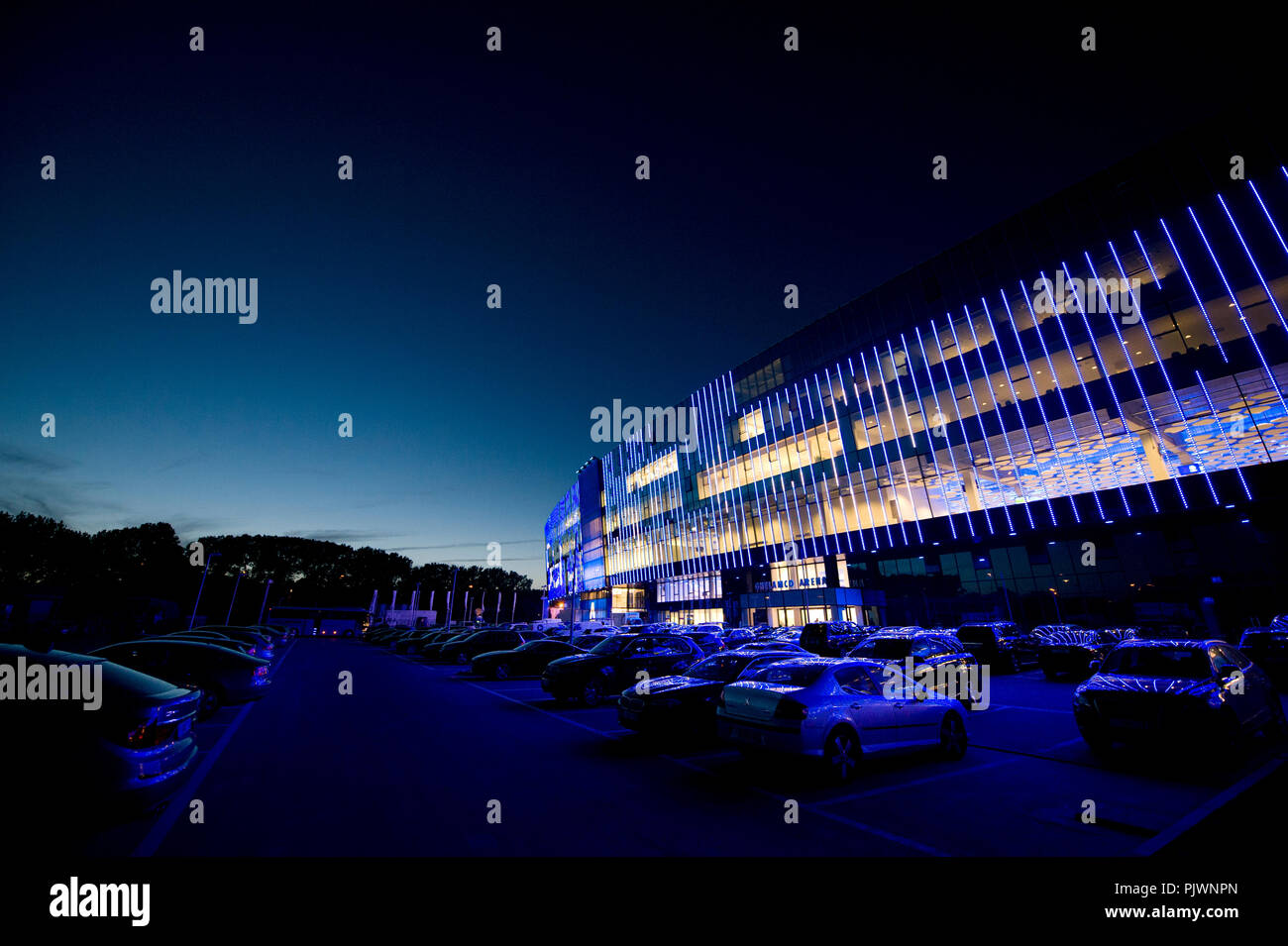 The Ghelamco Arena football stadium from football club KAA Gent in ...