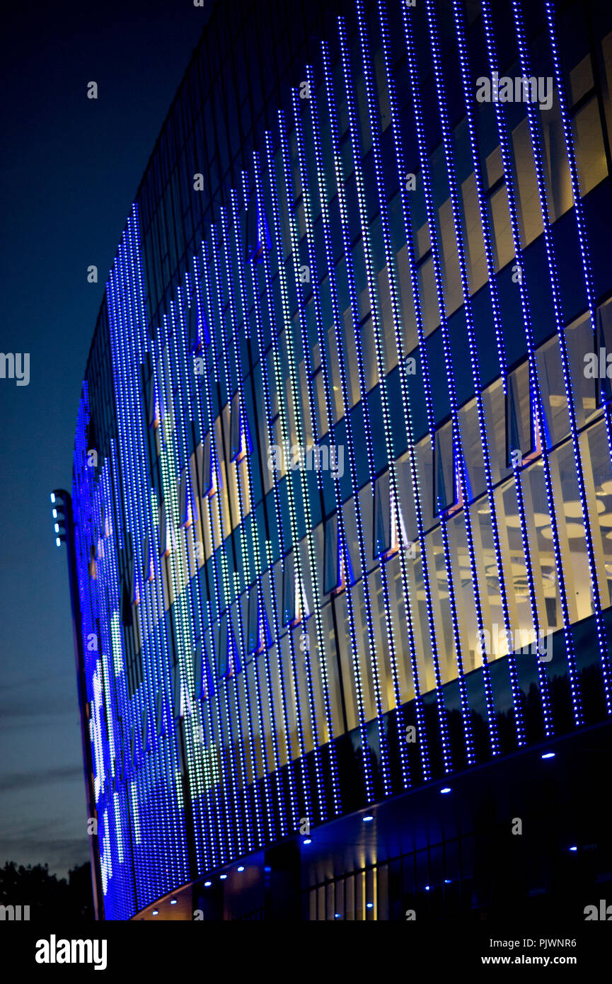 The Ghelamco Arena football stadium from football club KAA Gent in ...