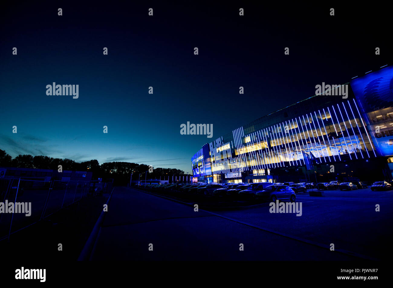 The Ghelamco Arena football stadium from football club KAA Gent in ...