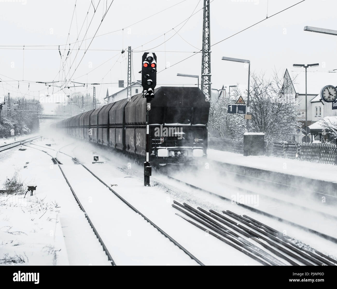 freight train in winter Stock Photo - Alamy