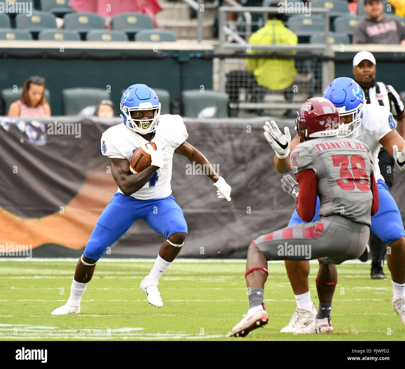 Philadelphia, Pennsylvania, USA. 8th Sep, 2018. Buffalo's ISAIAH KING ...