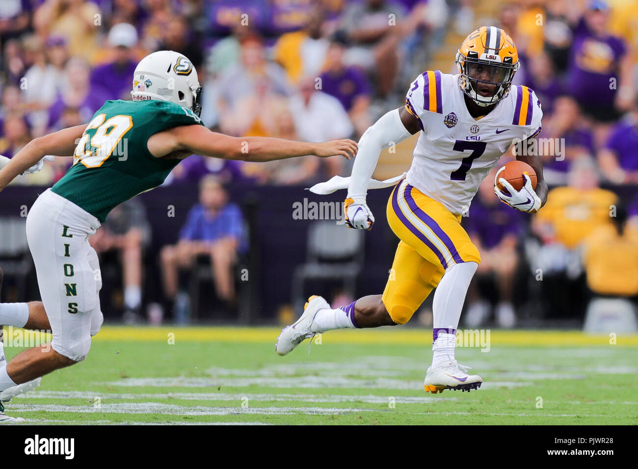 Baton Rouge, LA, USA. 8th Sep, 2018. LSU Tigers wide receiver Jonathan ...