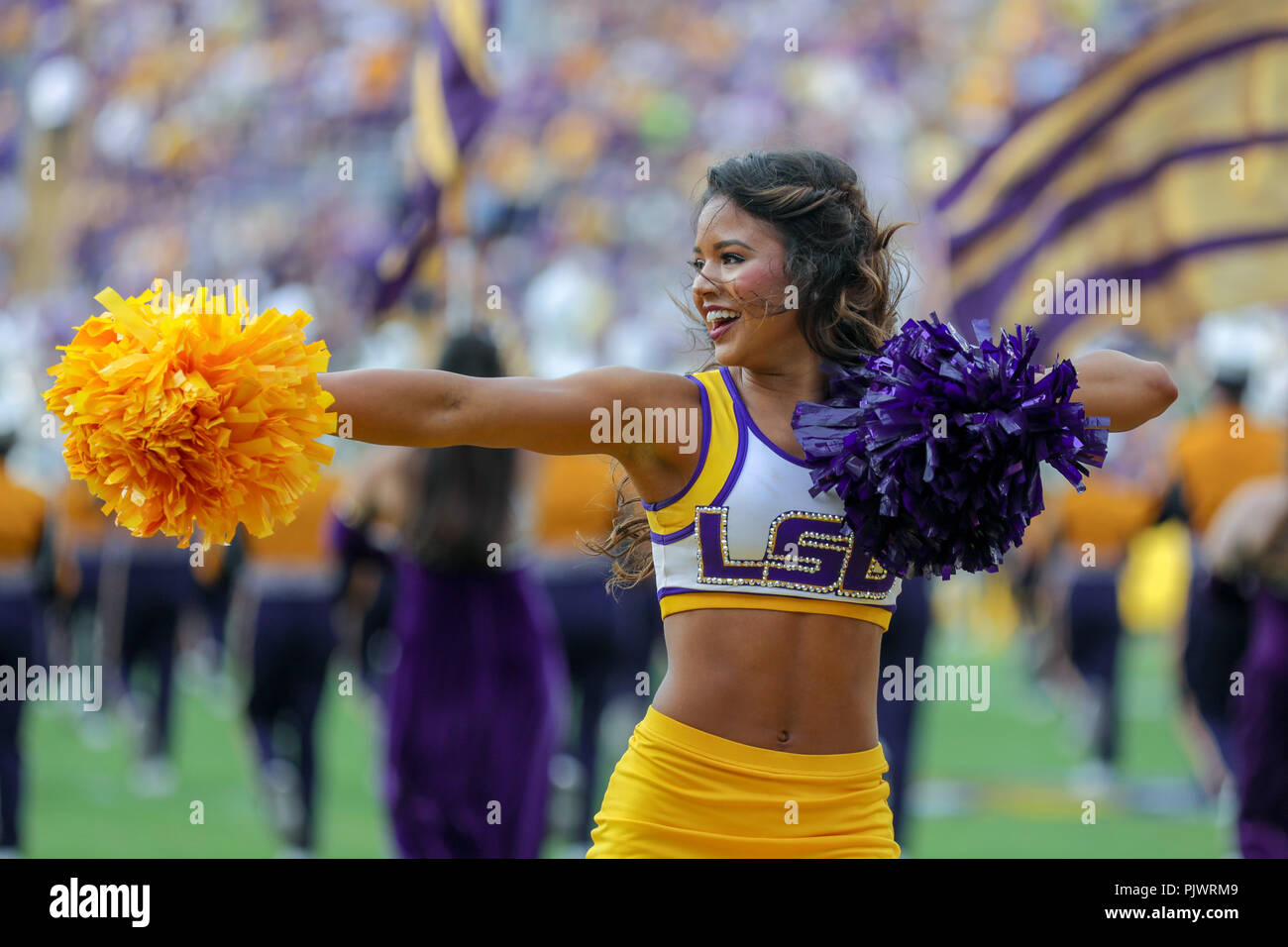 Baton Rouge, LA, USA. 8th Sep, 2018. LSU Tigers Tiger Girl performing ...