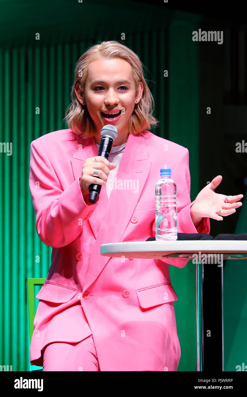 Tokyo, Japan. 8th September 2018. Japanese model Ryucheru attends the ...