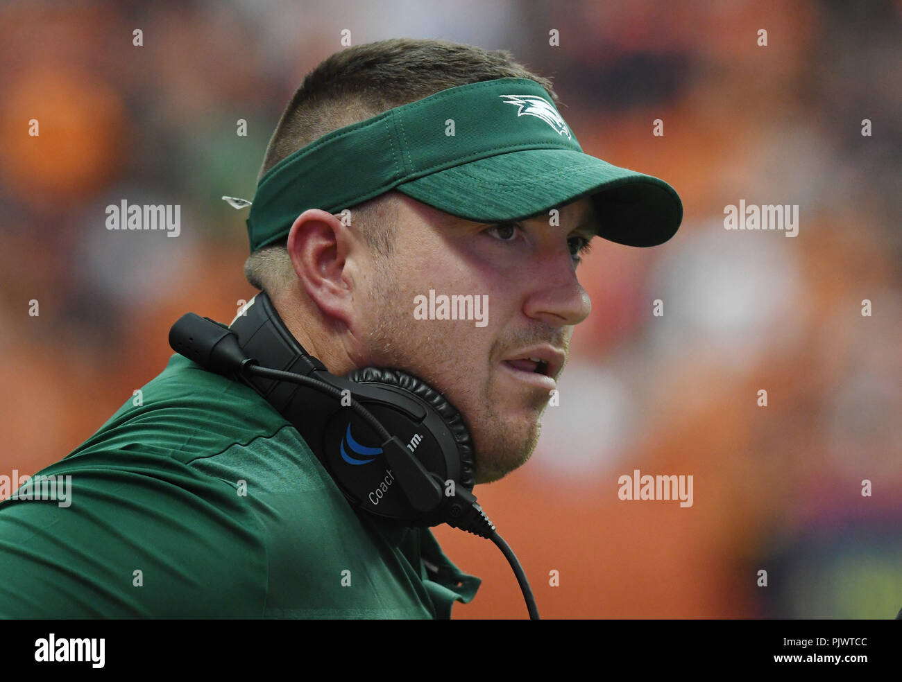 Syracuse, NY, USA. 8th Sep, 2018. Wagner Seahawks head coach Jason ...