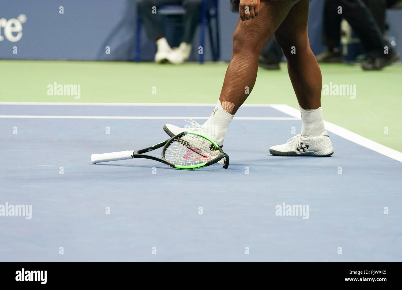 New York, USA. 8th September 2018. Serena Williams of USA smashed ...
