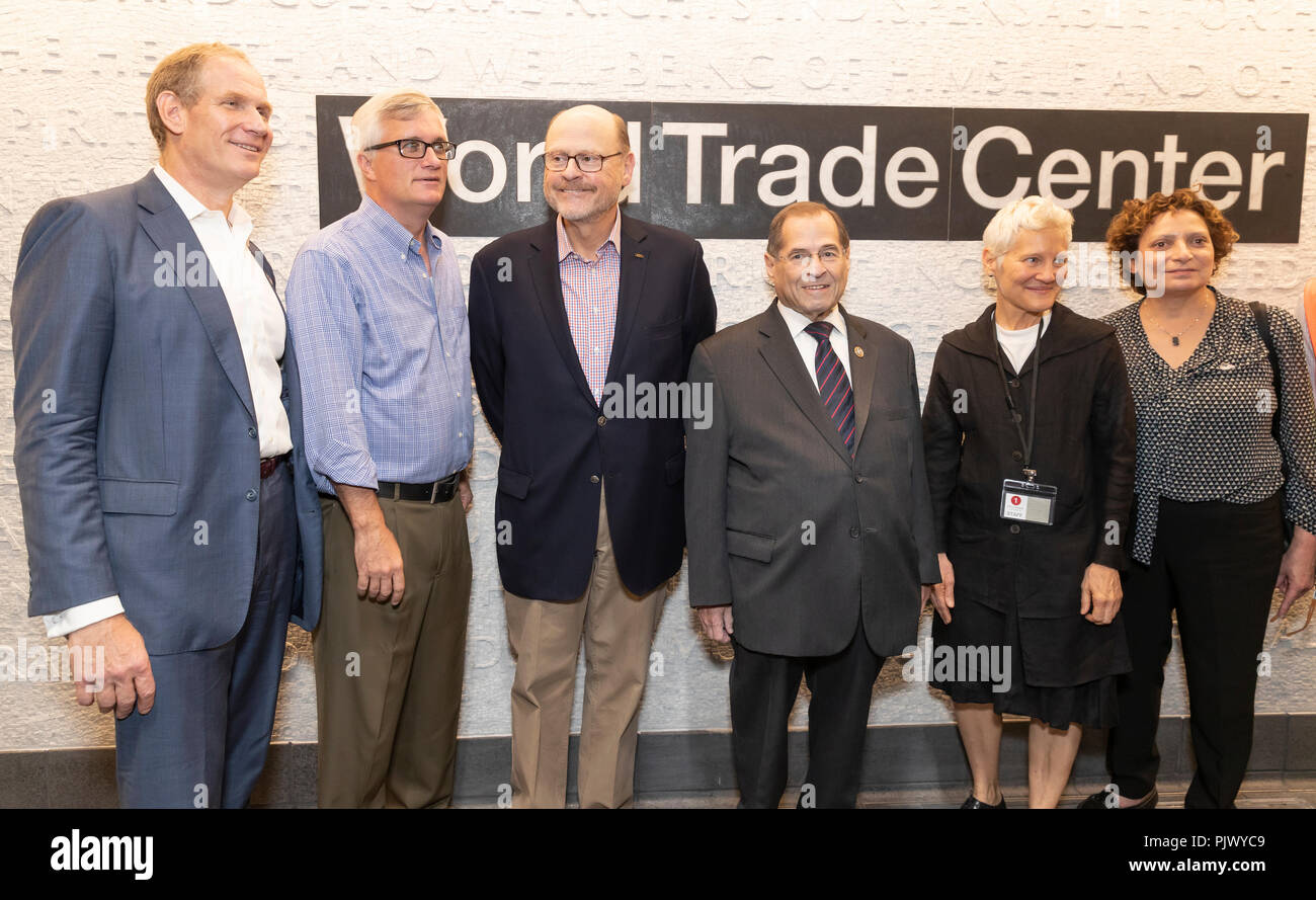 New York, USA. 8th September 2018. Joseph Llhota, Jerry Nadler, Ann ...