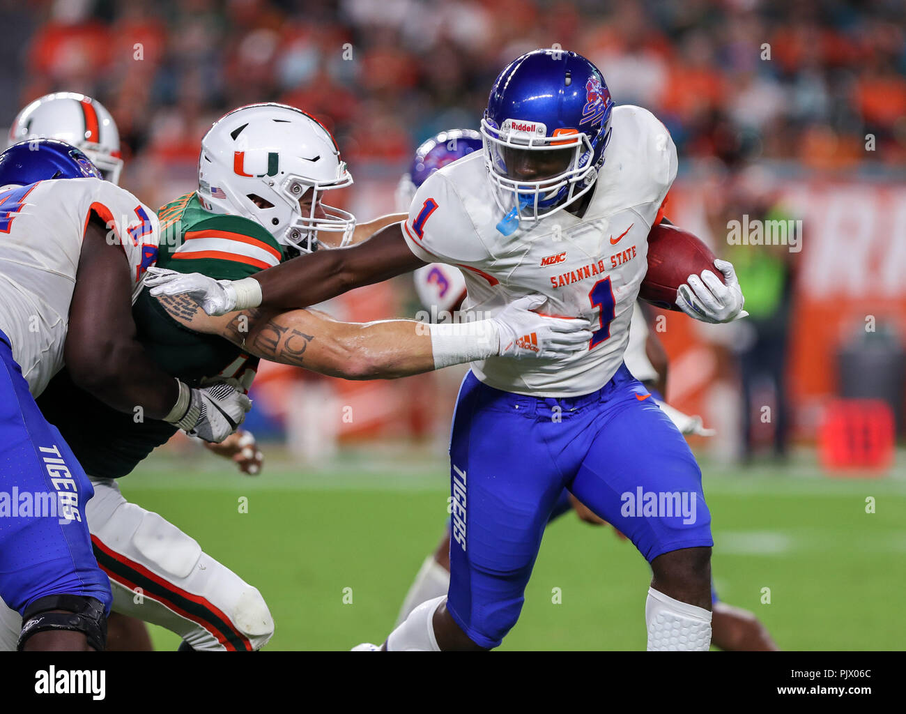 Miami Gardens, Florida, USA. 08th Sep, 2018. Savannah State Tigers ...