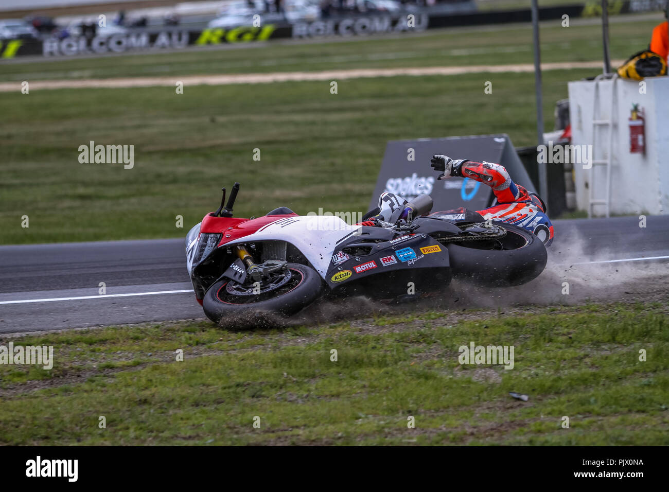 Victoria, Australia. 9th September 2018. ASBK Race Two - #27 Jamie ...