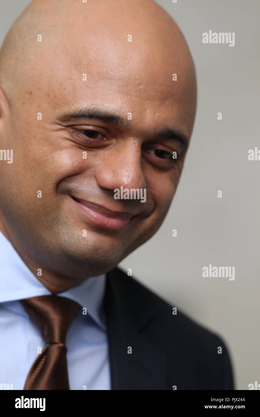 London, UK, 9th Sep 2018. Sajid Javid Home Secretary seen at the BBC ...