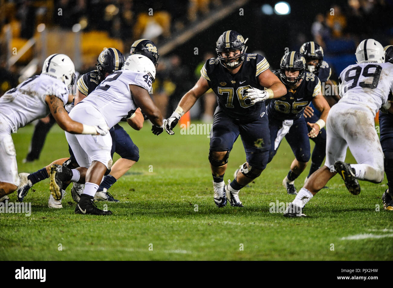 Pittsburgh, PA, USA. 8th Sep, 2018. Pitt #76 Connor Dintino during the ...
