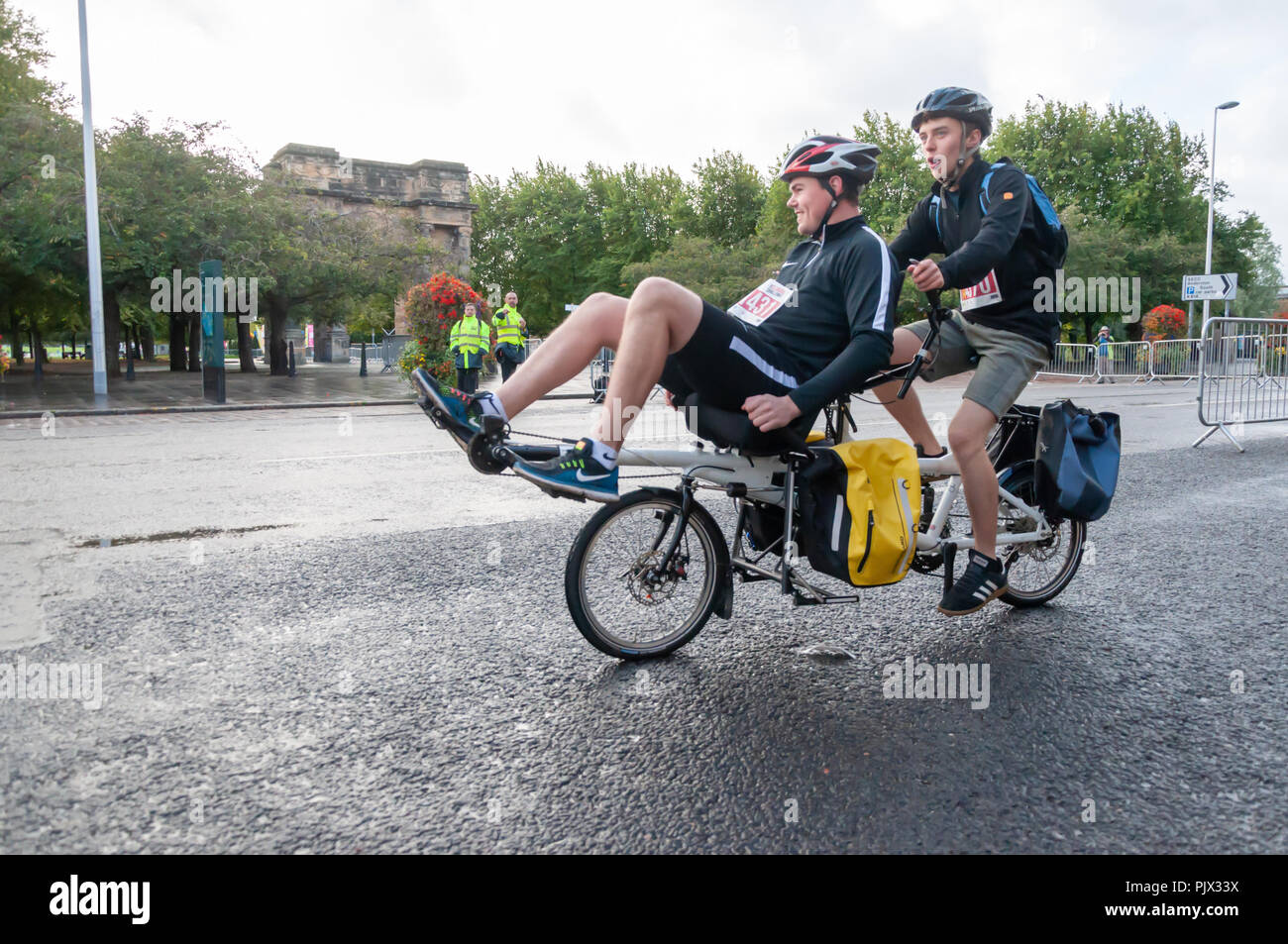 Upright recumbent tandem hi-res stock photography and images - Alamy