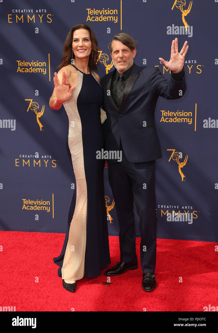 LOS ANGELES, CA - SEPTEMBER 8: Terry Farrell, Adam Nimoy, at the 2018 ...