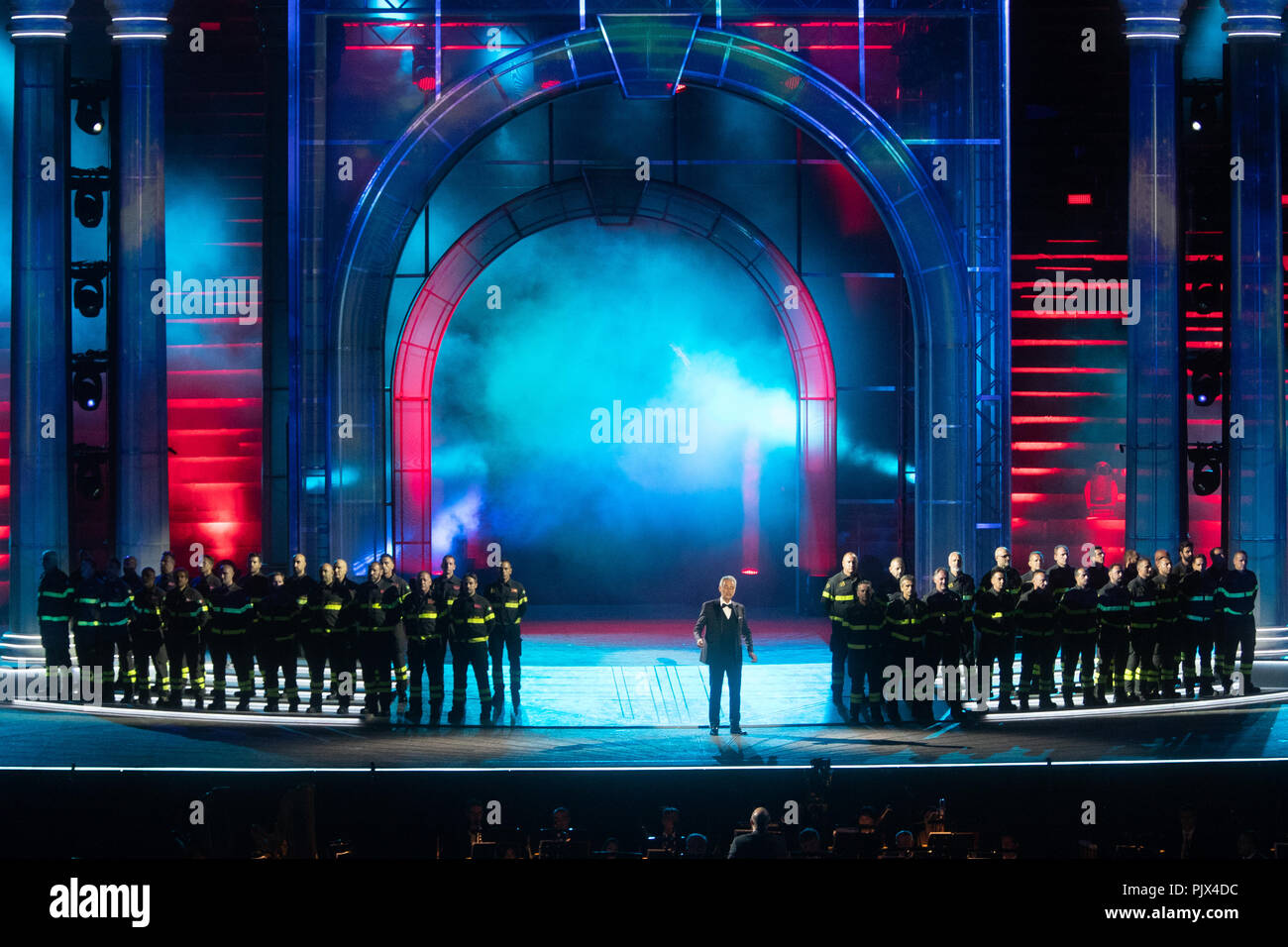 Verona, Italy. 8th September 2018. ANDREA BOCELLI ON STAGE WITH ITALIAN ...