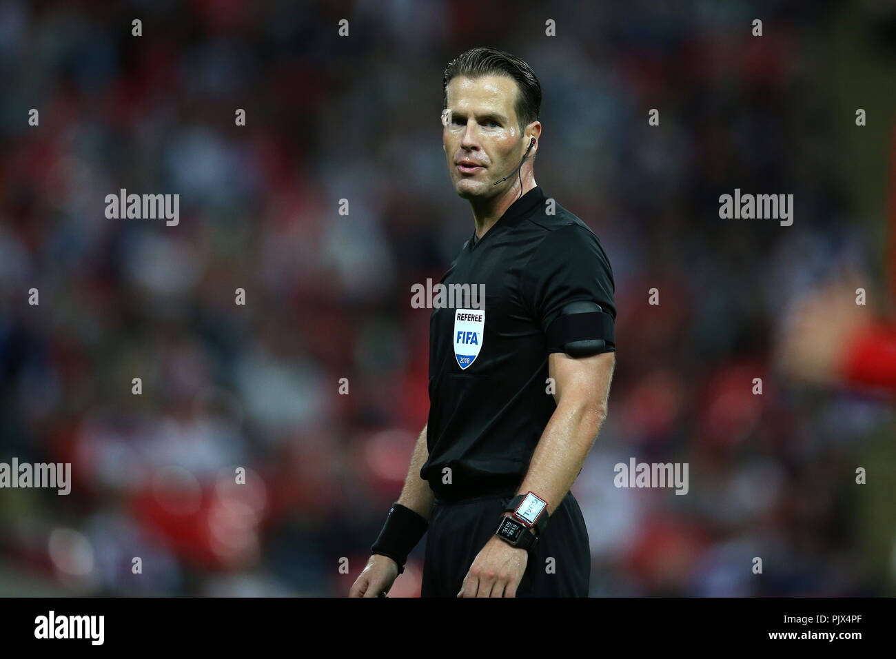London, UK. 08th Sep, 2018. referee Danny Makkelie in action. UEFA ...
