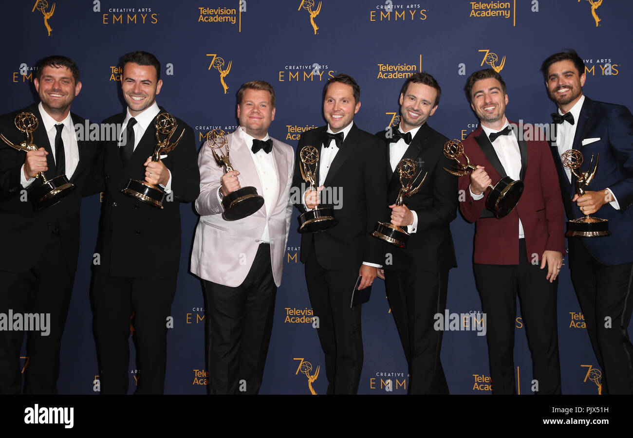 Los Angeles, Ca, USA. 8th Sep, 2018. Adam Abramson, Ben Winston, James ...