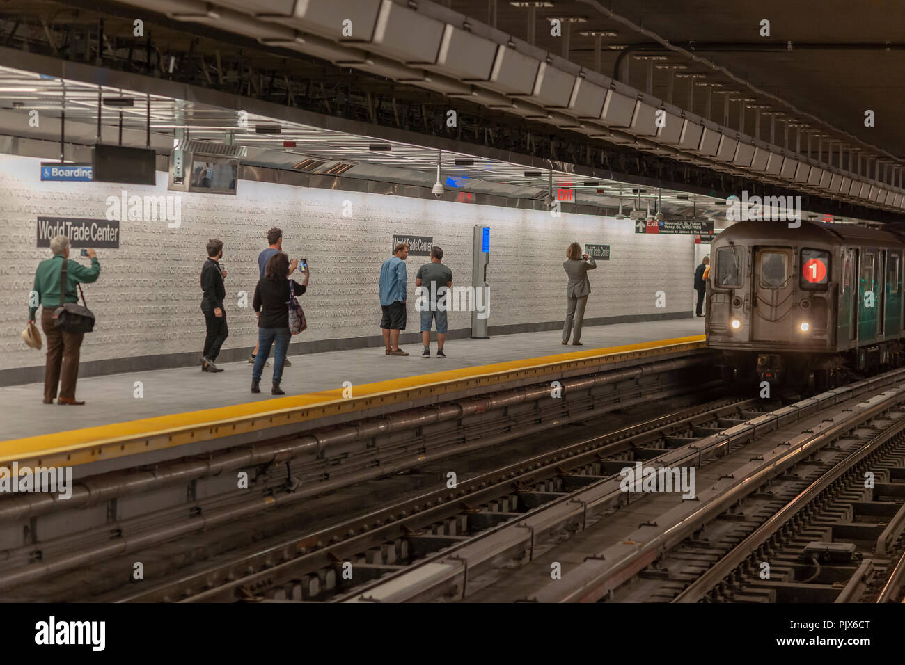 New York, USA. 08th Sep, 2018. Seventeen years after being destroyed on ...