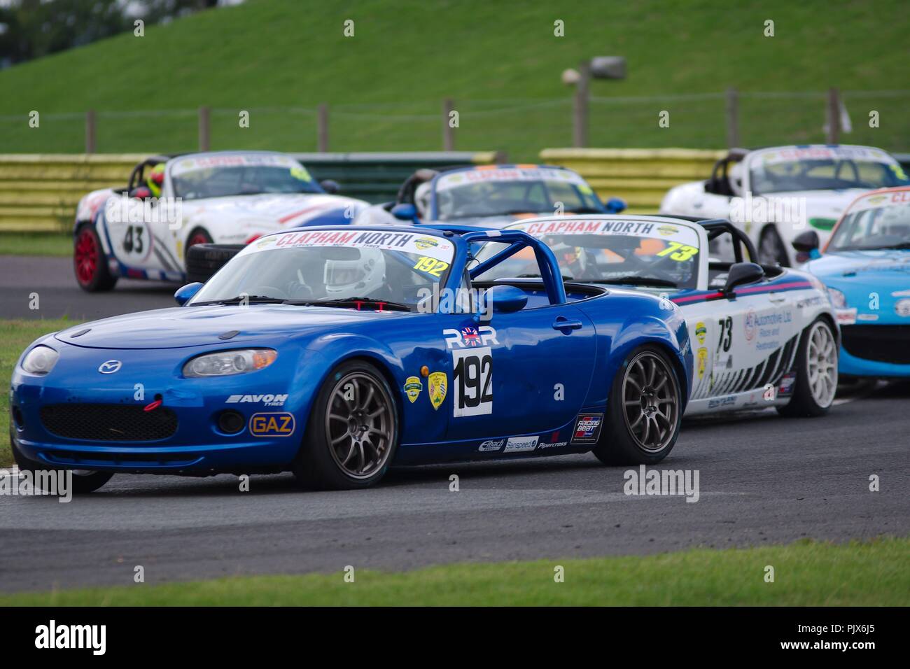 Dalton on Tees, UK, 9 September 2018. William Stacey driving a Mazda MX ...
