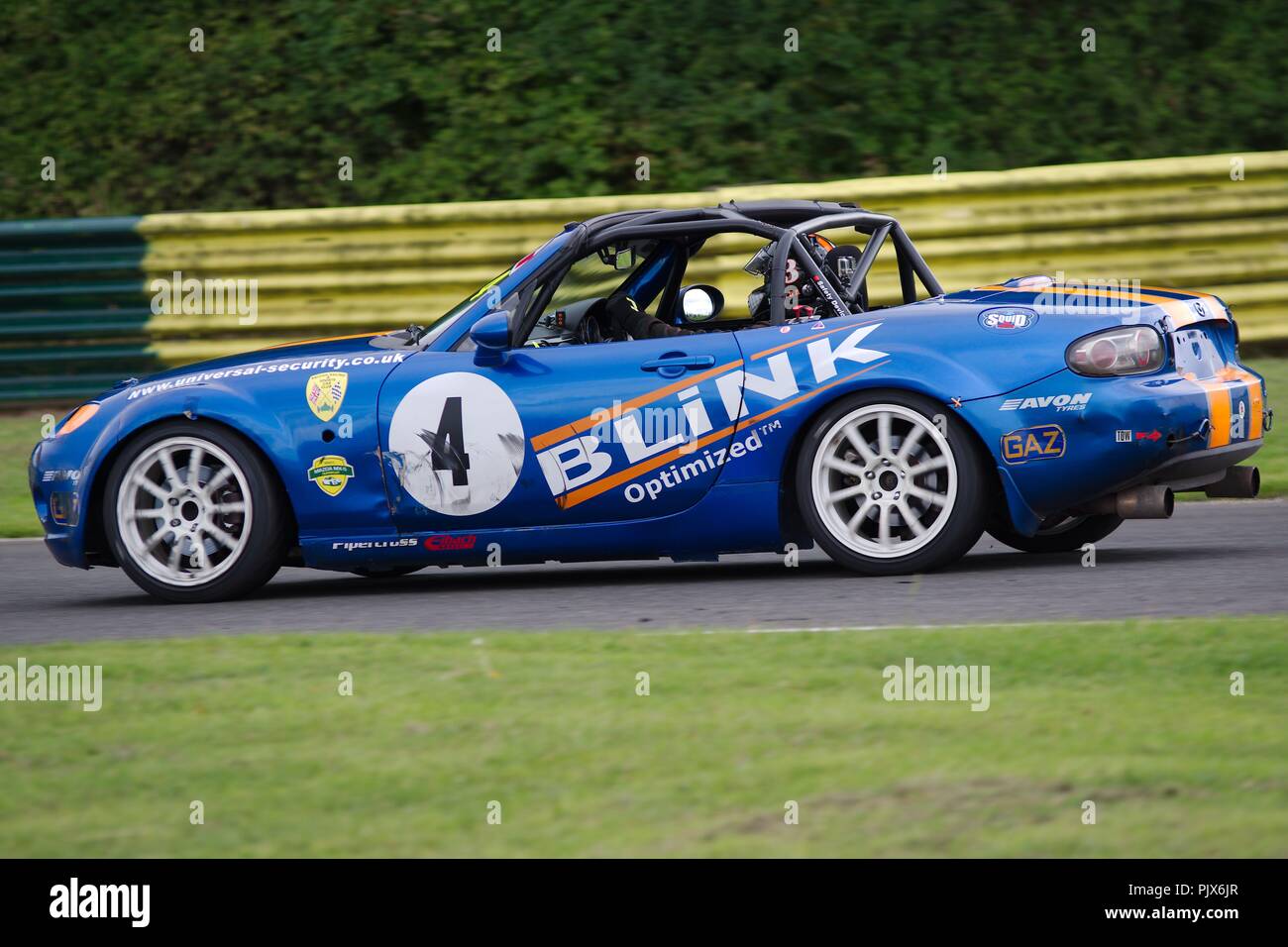 Dalton on Tees, UK, 9 September 2018. James Blake-Baldwin driving a ...