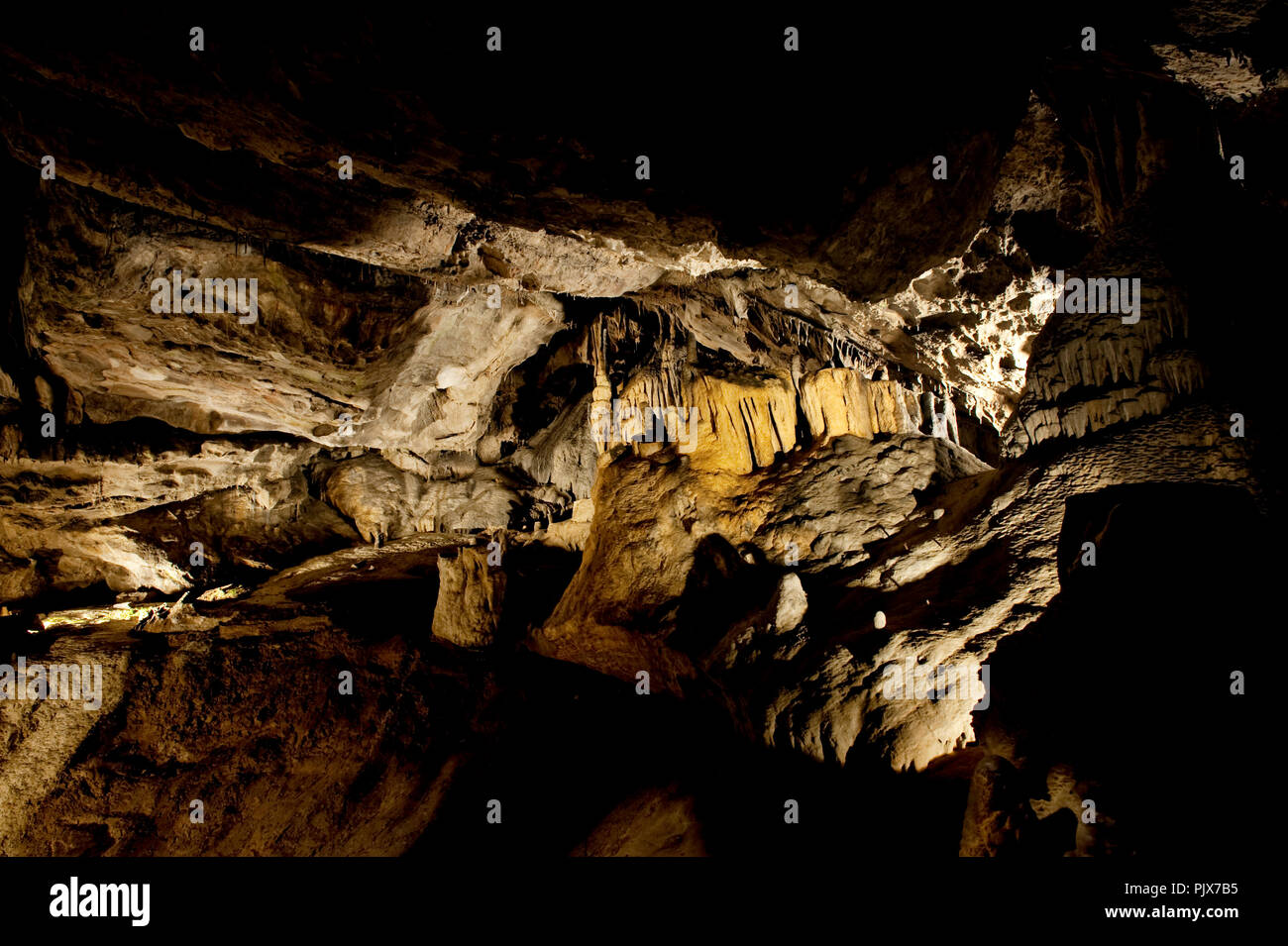 The Cave of Han in Han-sur-Lesse, a major Belgian tourist attraction ...