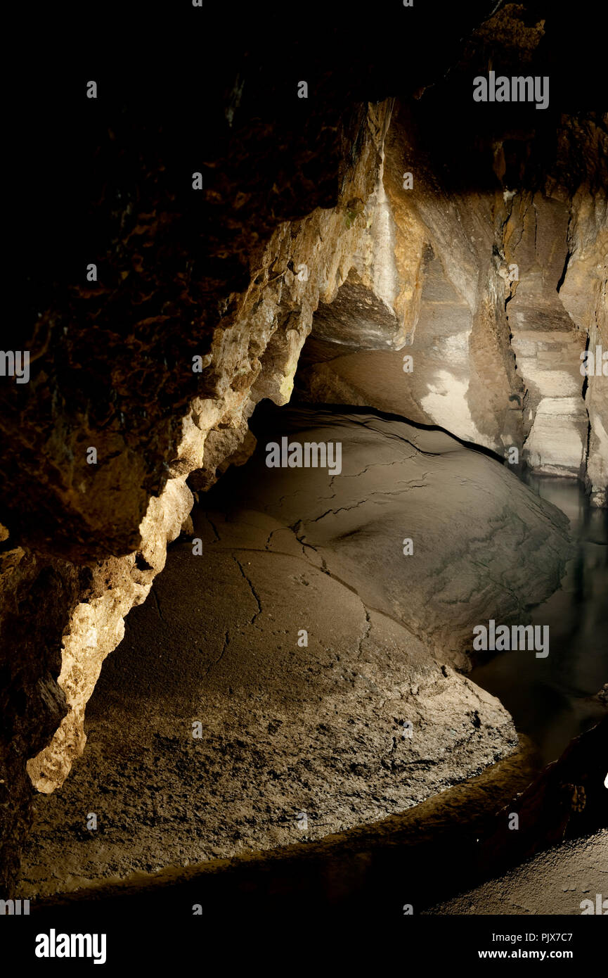 The Cave of Han in Han-sur-Lesse, a major Belgian tourist attraction ...