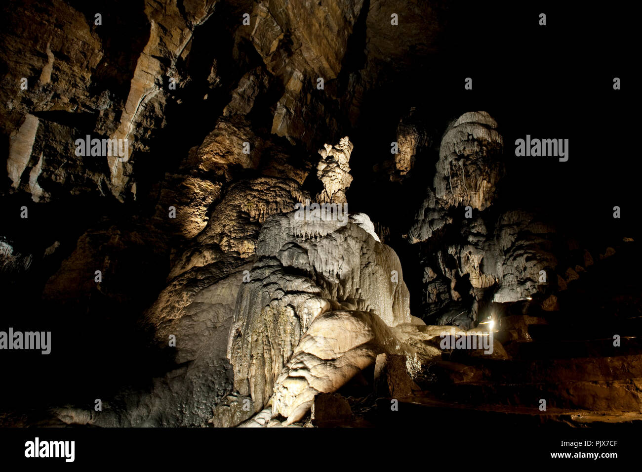 The Cave of Han in Han-sur-Lesse, a major Belgian tourist attraction ...