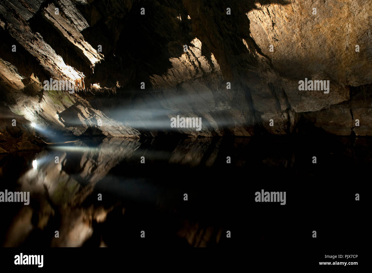 The Cave of Han in Han-sur-Lesse, a major Belgian tourist attraction ...