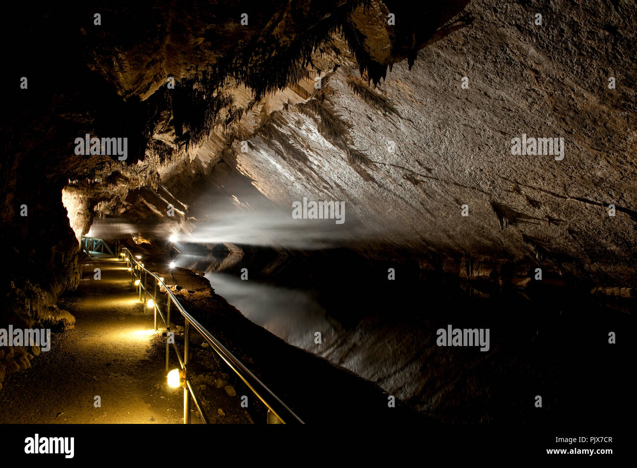 The Cave of Han in Han-sur-Lesse, a major Belgian tourist attraction ...